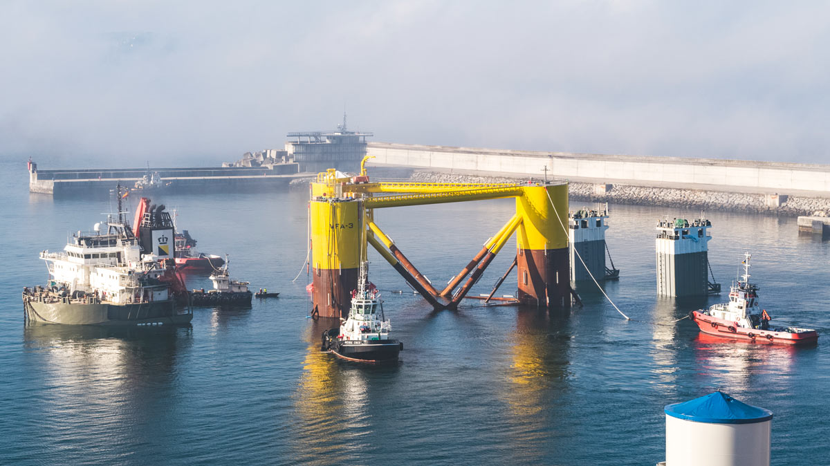 Windfloat Atlantic-Transportation offshore wind floating structure